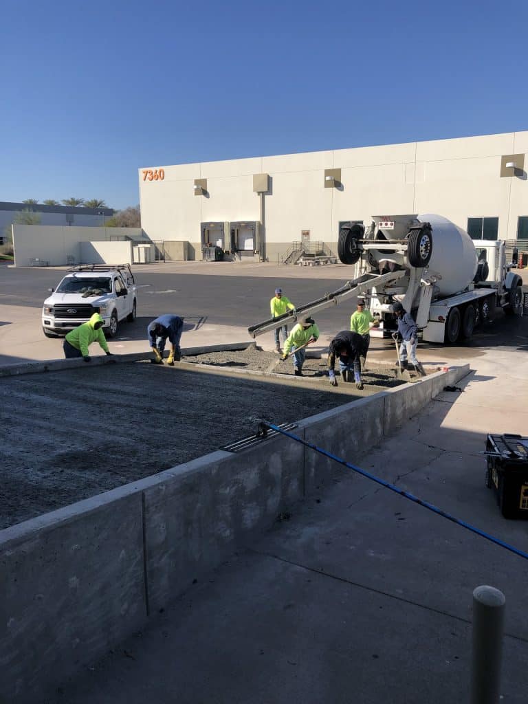 Concrete Ramp Poured at Tempe Warehouse | Emerald Inc.
