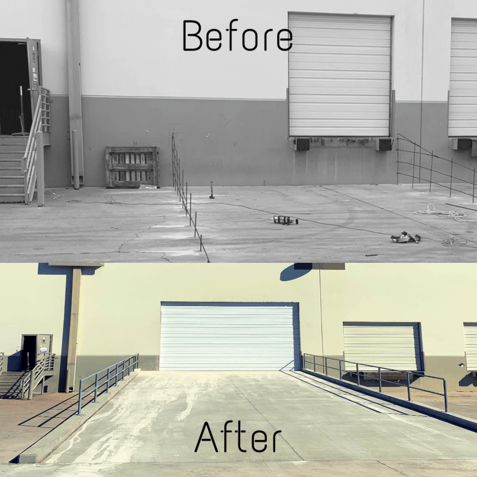 Tempe Warehouse Ramp & Garage Door Complete | Emerald Inc.