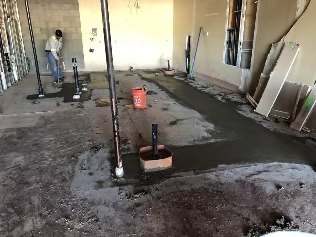 Balboa's Plumbing Trench Pour Back | Emerald Inc.